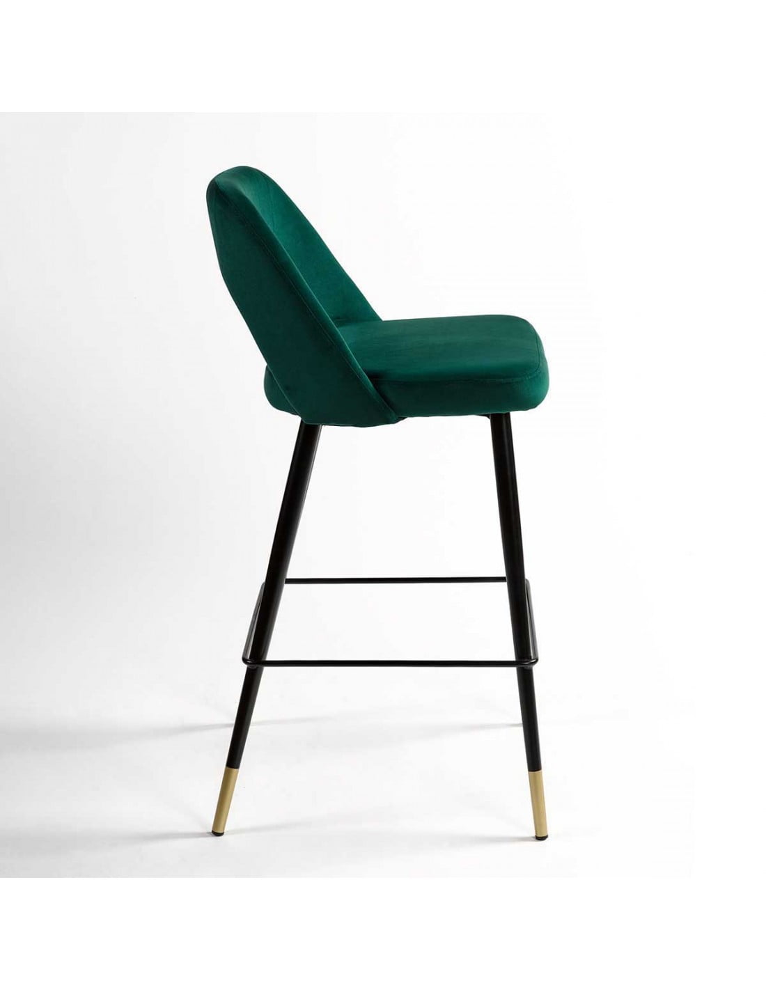 ROMEO Green Bar Stool with Black Leg