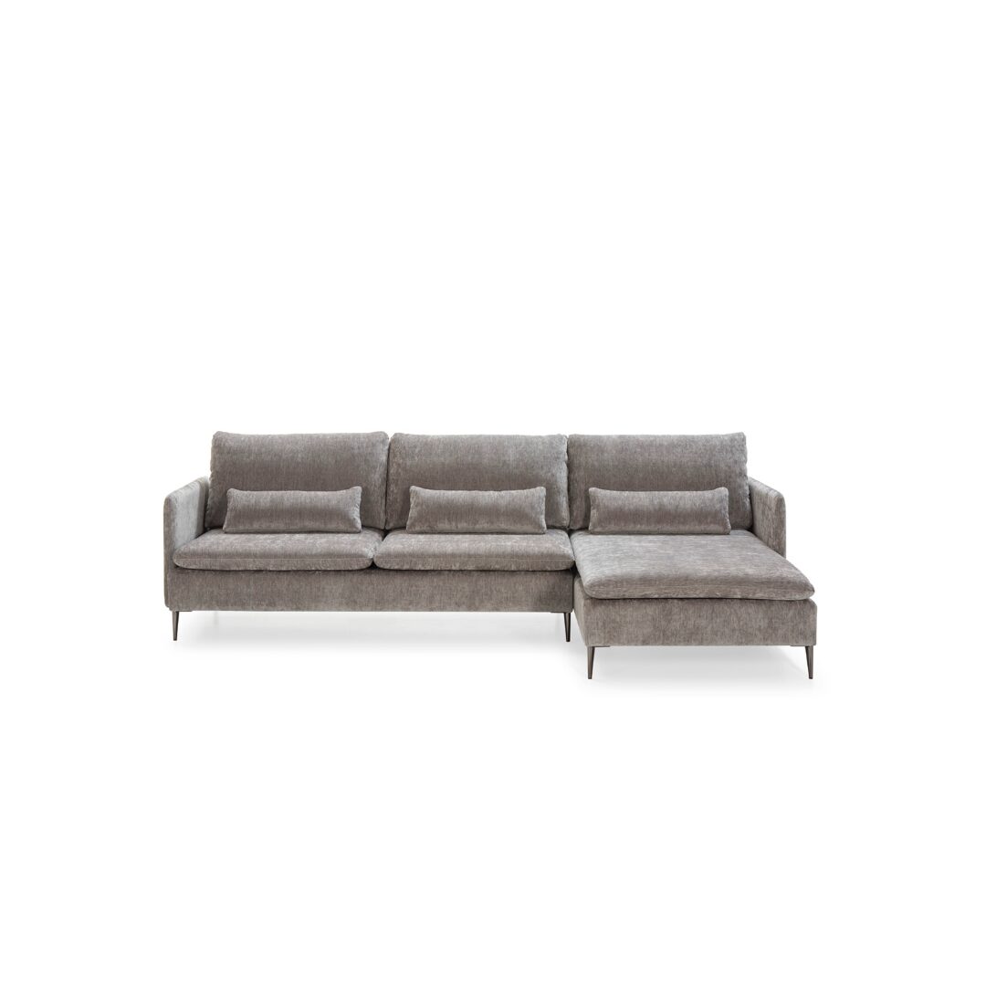 TELLA Grey 3-Seat Corner Sofa